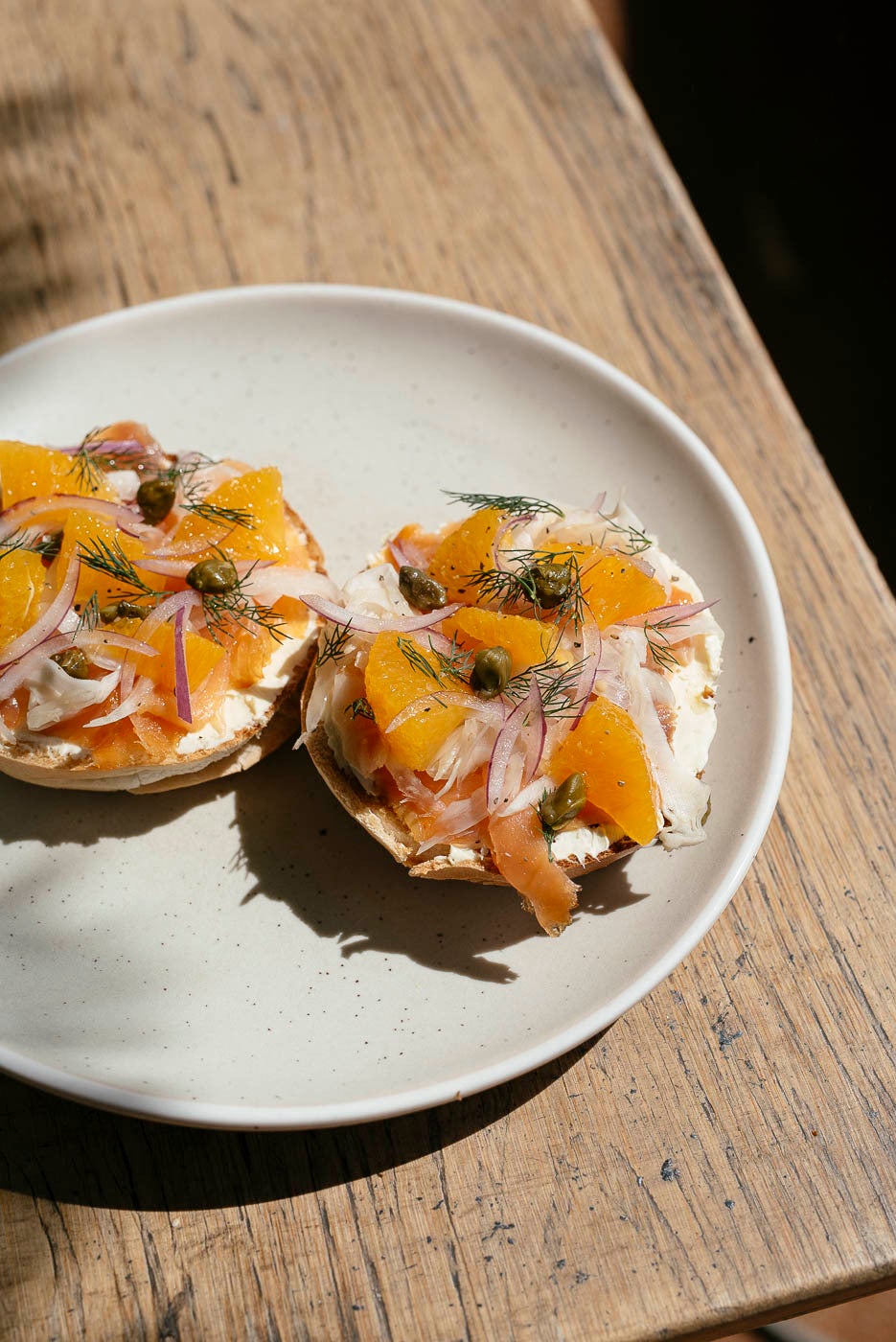Smoked Salmon & Orange Bagel (gfo) | Slow Daze Coffee